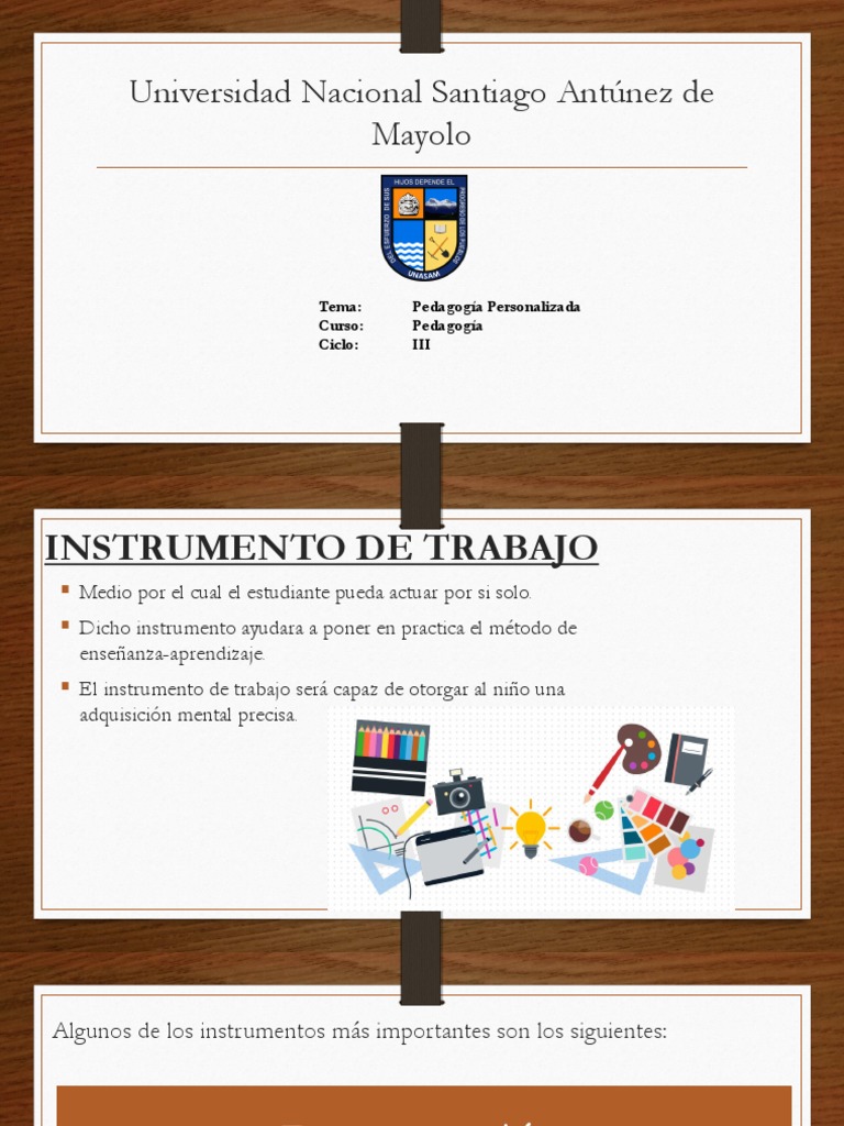 Instrumentos de Trabajo | PDF | Aprendizaje | Maestros
