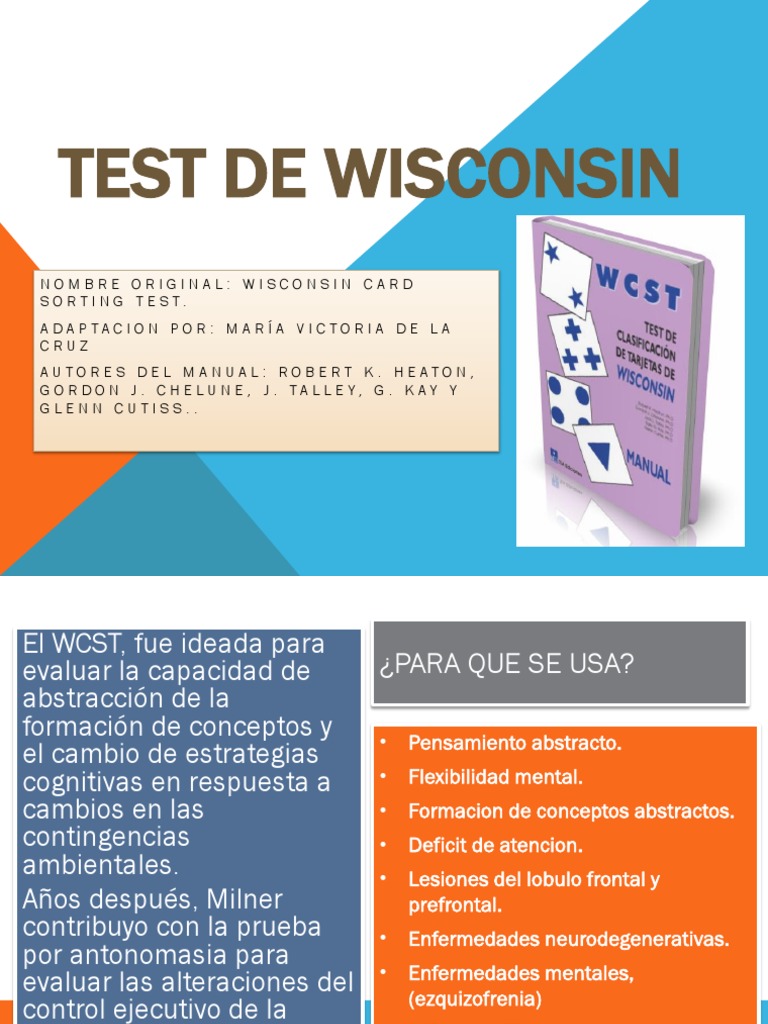 Test de Wisconsin | PDF | Funciones ejecutivas | Psicología clínica