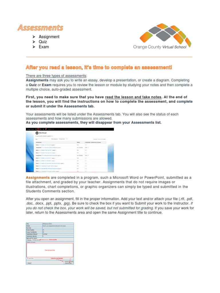 Assessments Guide | PDF | Quiz | Test (Assessment)