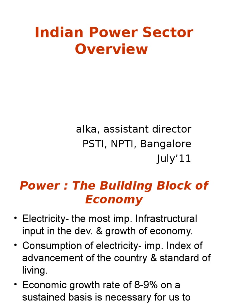 Indian Power Sector Overview | PDF | Electrical Grid | Electric Power ...