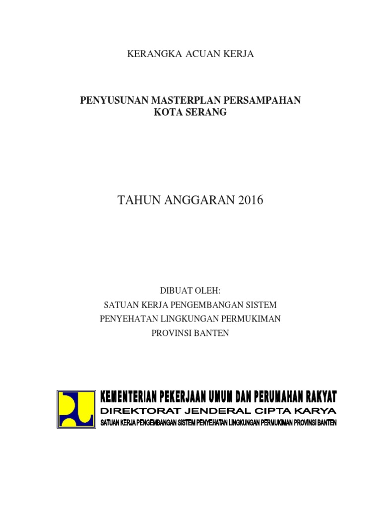 Masterplan Persampahan Kota Serang | PDF