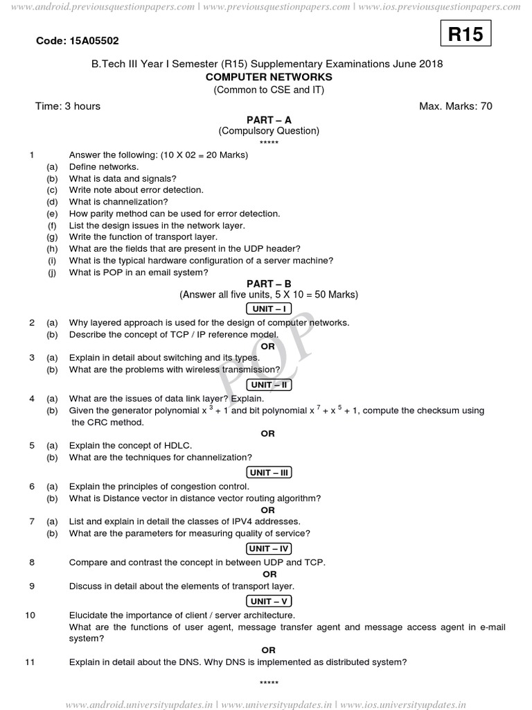 B.Tech III Year I Semester (R15) Supplementary Examinations June 2018 ...