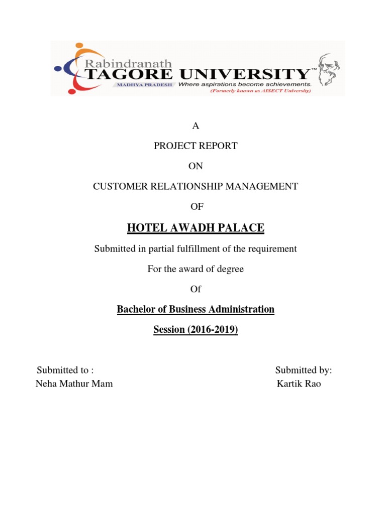 CRM Strategies for Hotel Awadh Palace | PDF | Business Process | Marketing