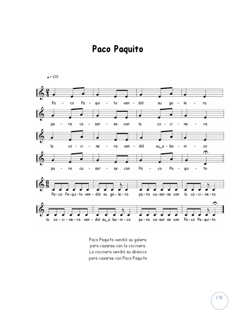 Letra de "Paco Paquito" | PDF