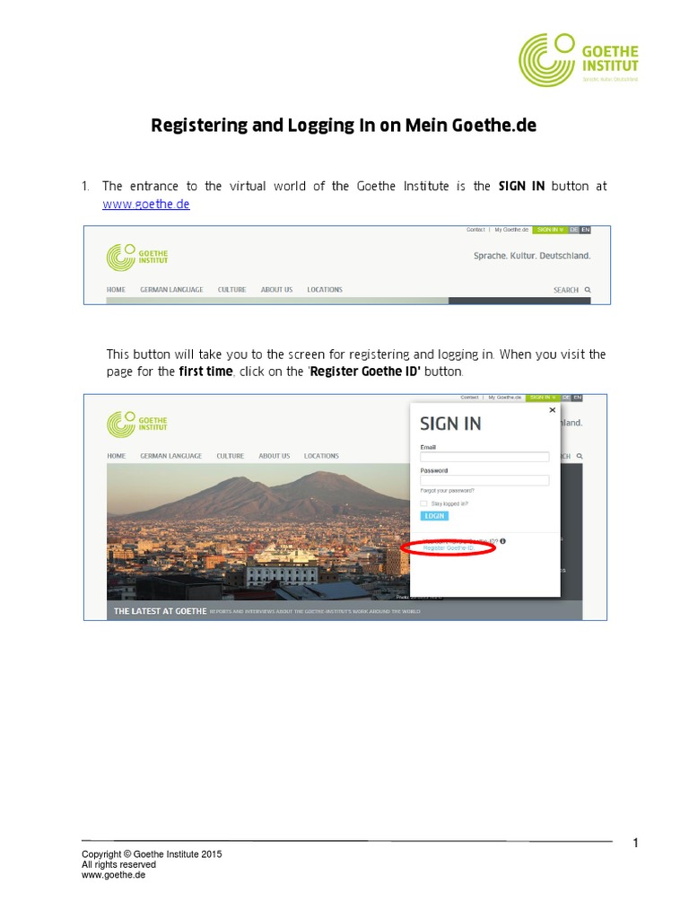 En Registrierung Mein Goethe - de | PDF | Email Address | Online Services