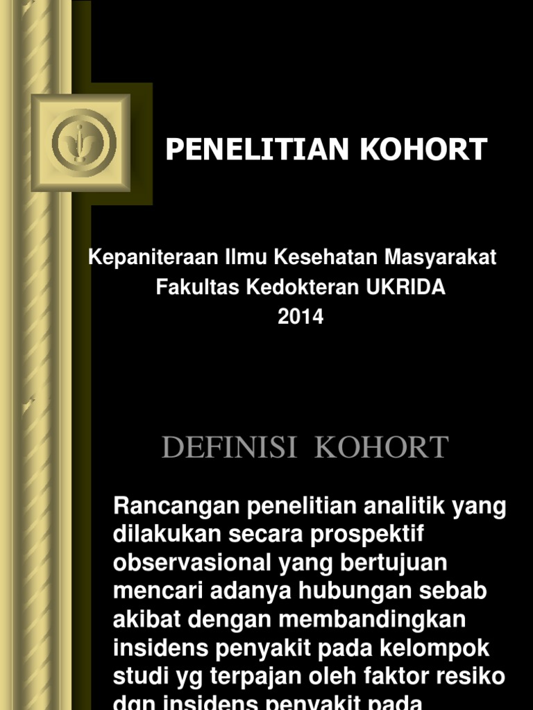 Studi Kohort dalam Kesehatan | PDF