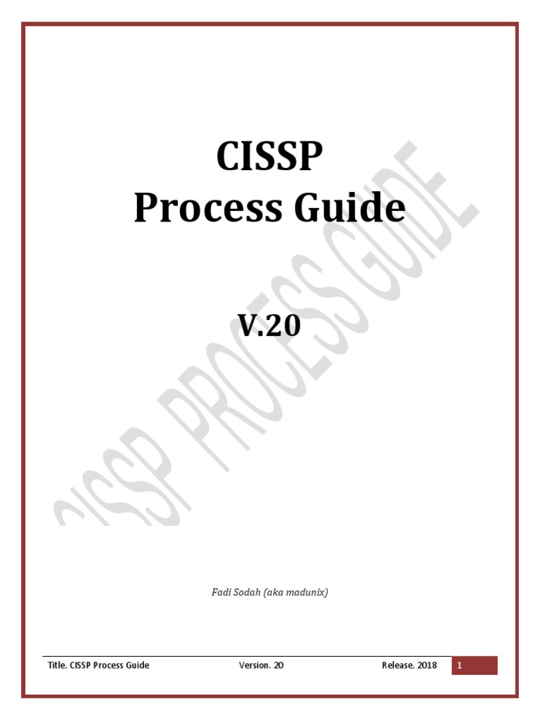 Process Guide CISSP PDF | PDF | Software Testing | Information Security