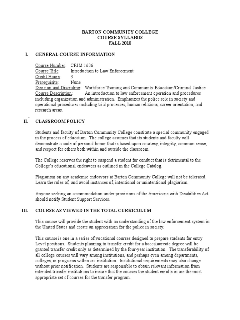 Introduction To Law Enforcement | PDF | Police | Competence (Human ...