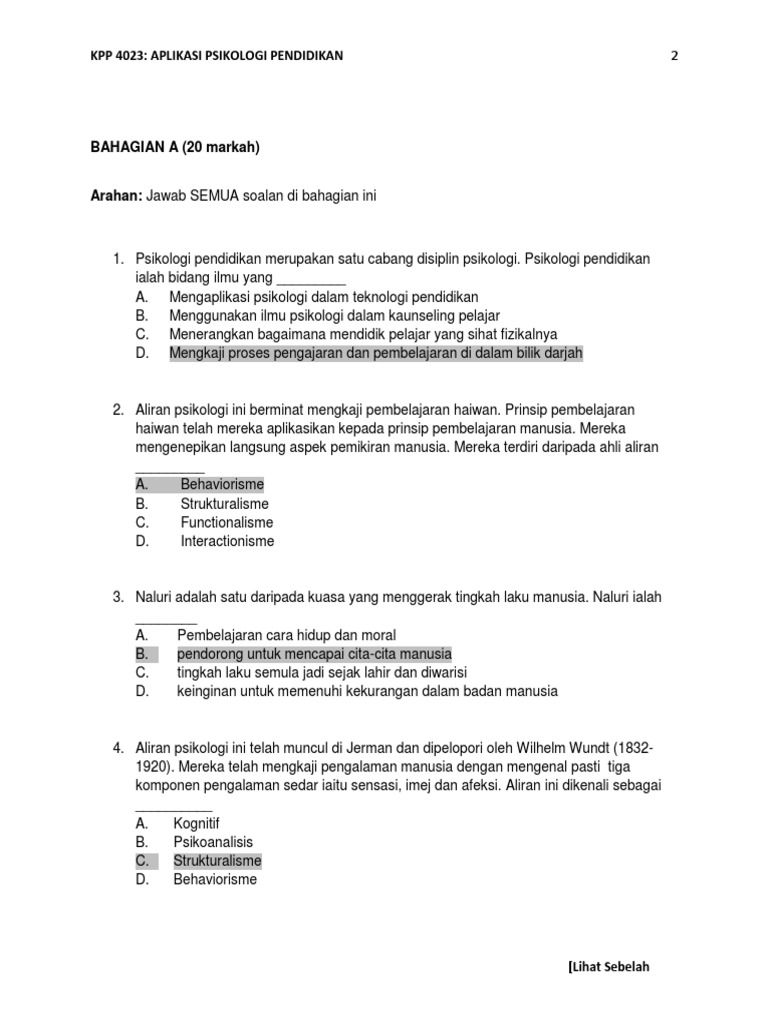 Kpp4023 Part 1 | PDF