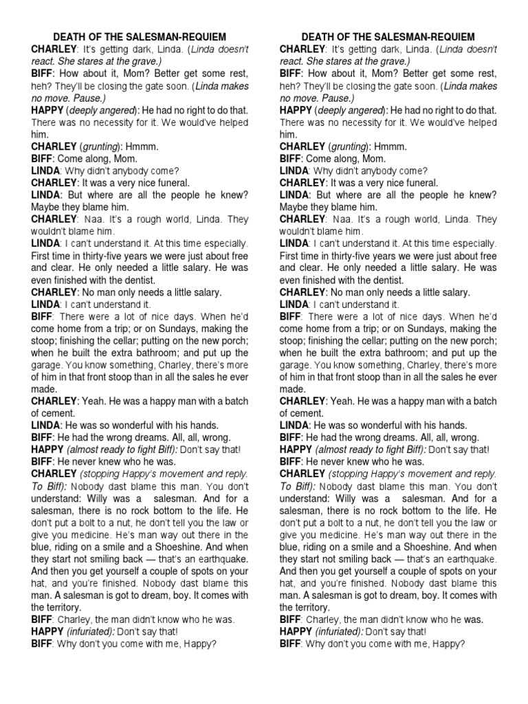 Death of The Salesman-Requiem | PDF