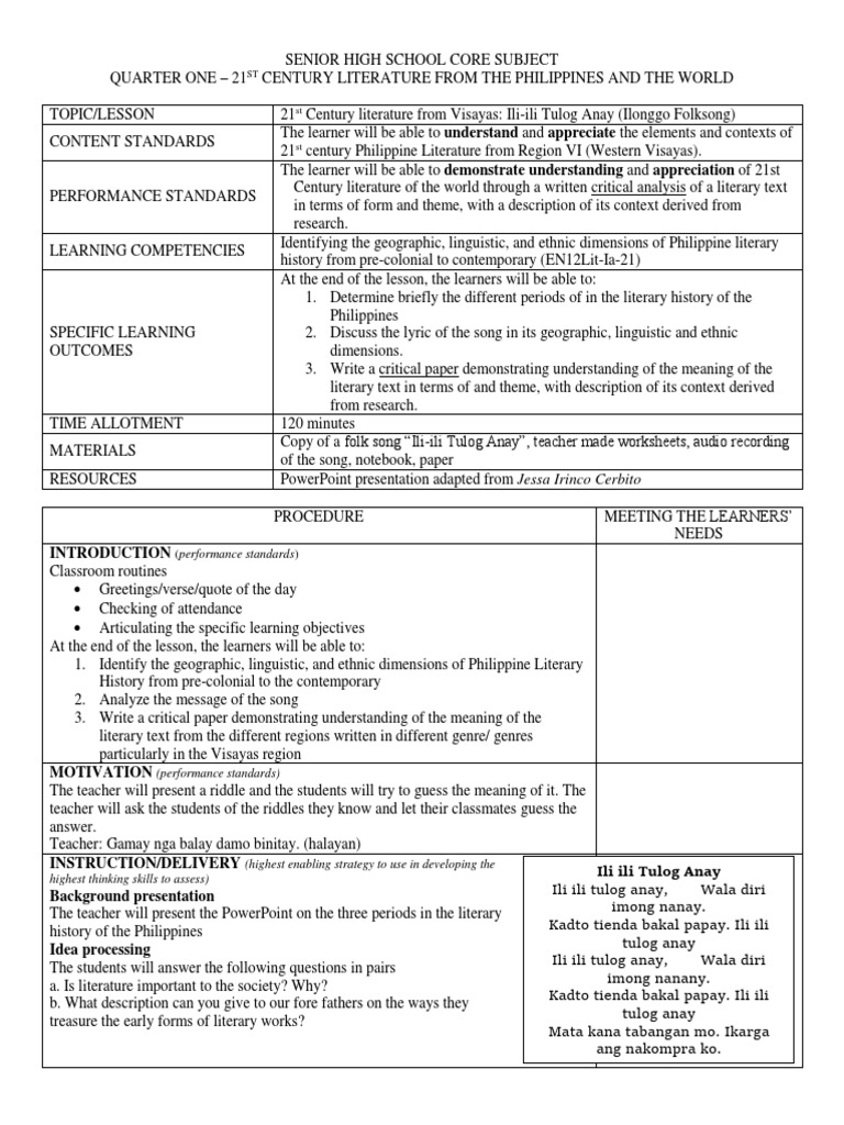 LP Sample | PDF | Essays | Learning