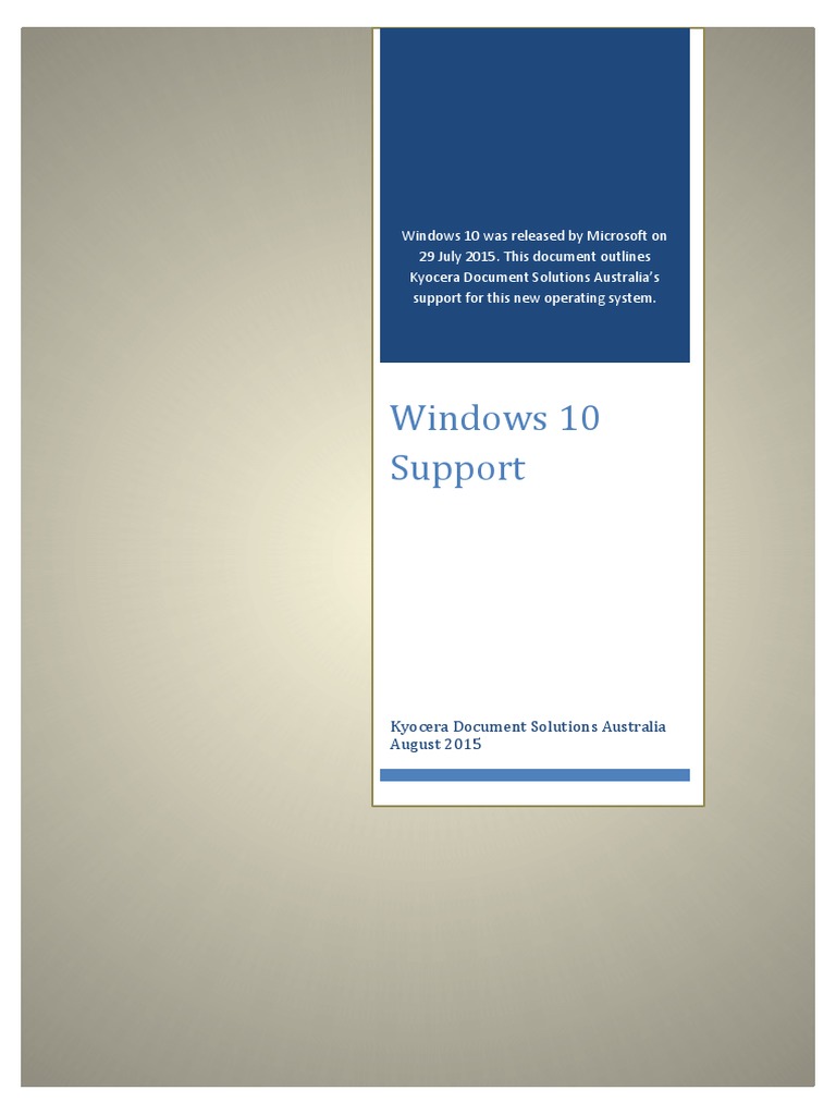 Windows 10 Support | PDF | Windows 10 | Microsoft Windows
