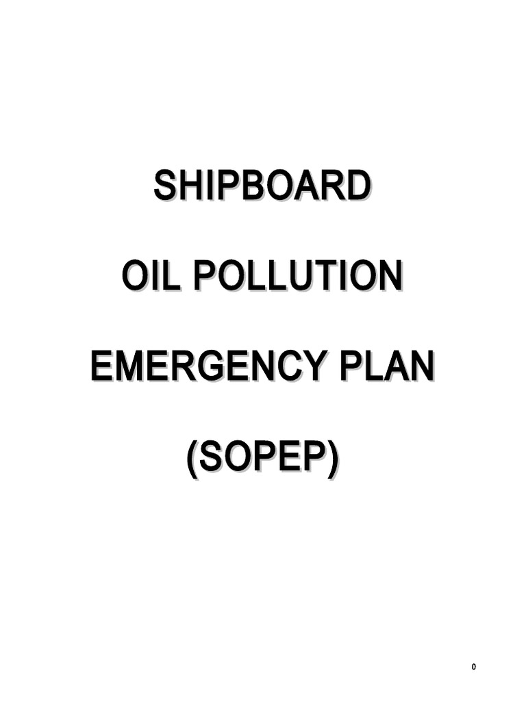 SOPEP | PDF | Ships | Oil Spill