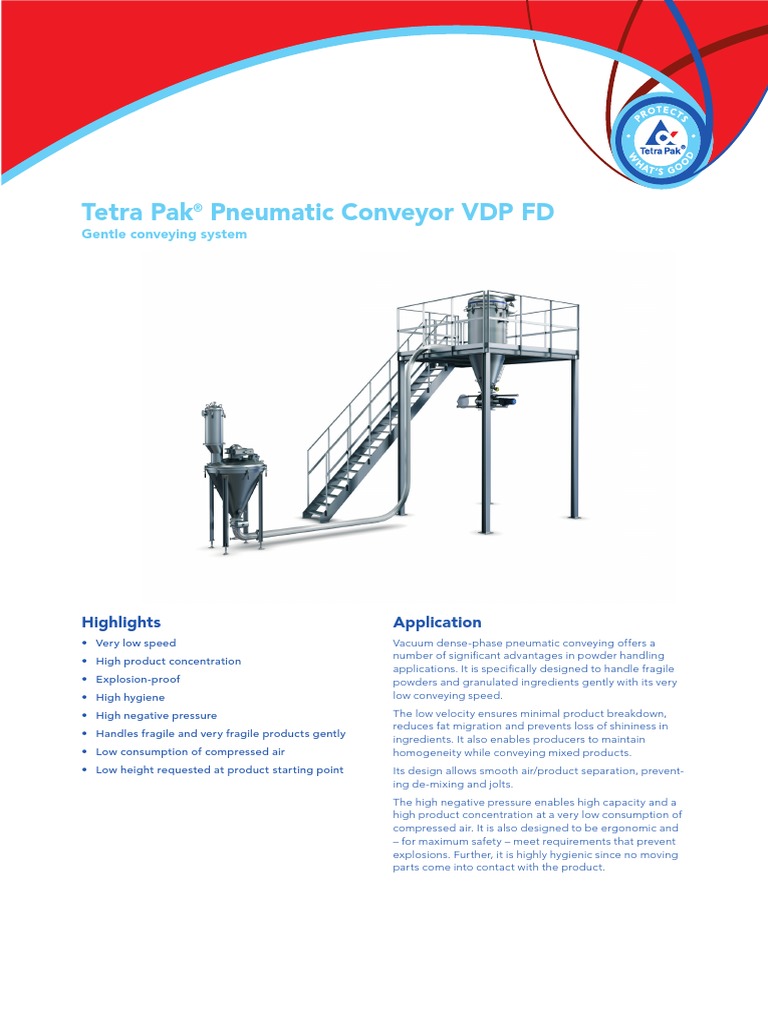 Tetra Pak Pneumatic Conveyor VDP FD | PDF | Vacuum | Pneumatics