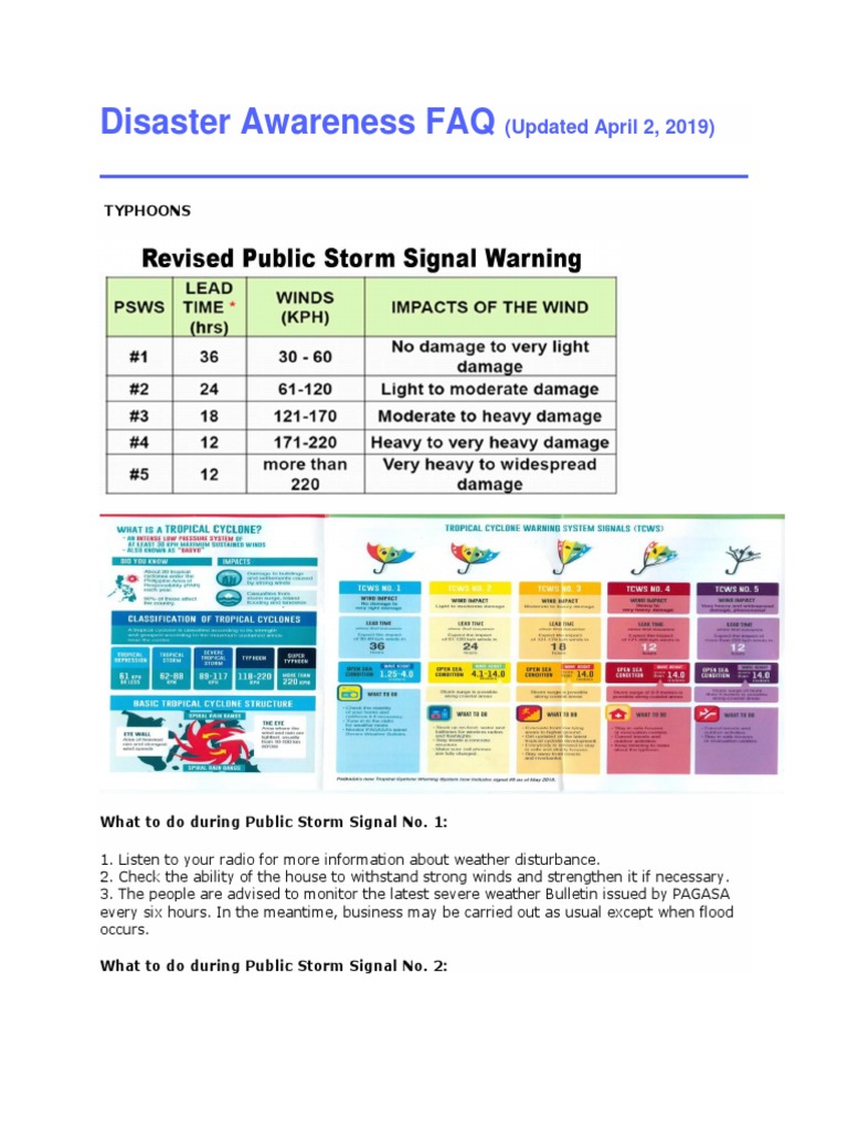 Disaster Awareness FAQ | PDF | Tropical Cyclones | Storms