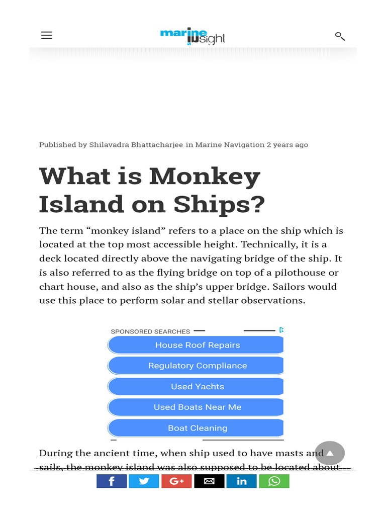 What Is A Monkey Island On Ships | PDF | Ships | Mast (Sailing)