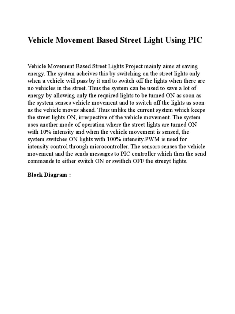 Microcontroller Project Example | PDF