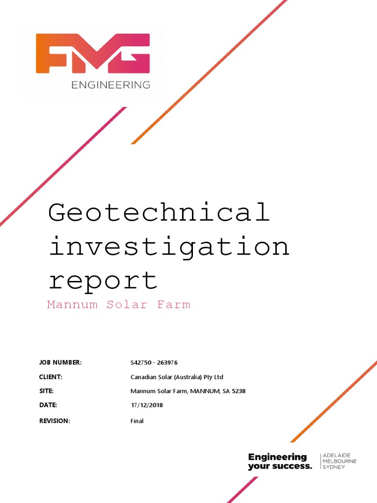 Mannum Report - Word | PDF | Deep Foundation | Geotechnical Engineering