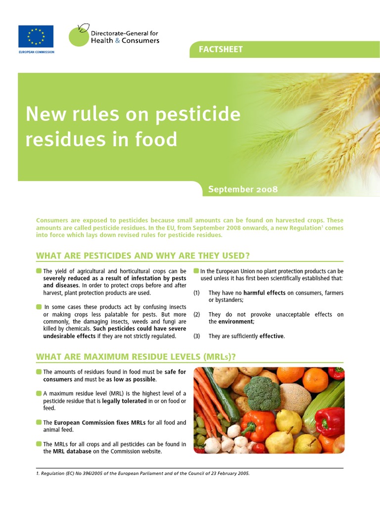 Pesticides MRL Legis Factsheet en | PDF | Pesticide | Agriculture