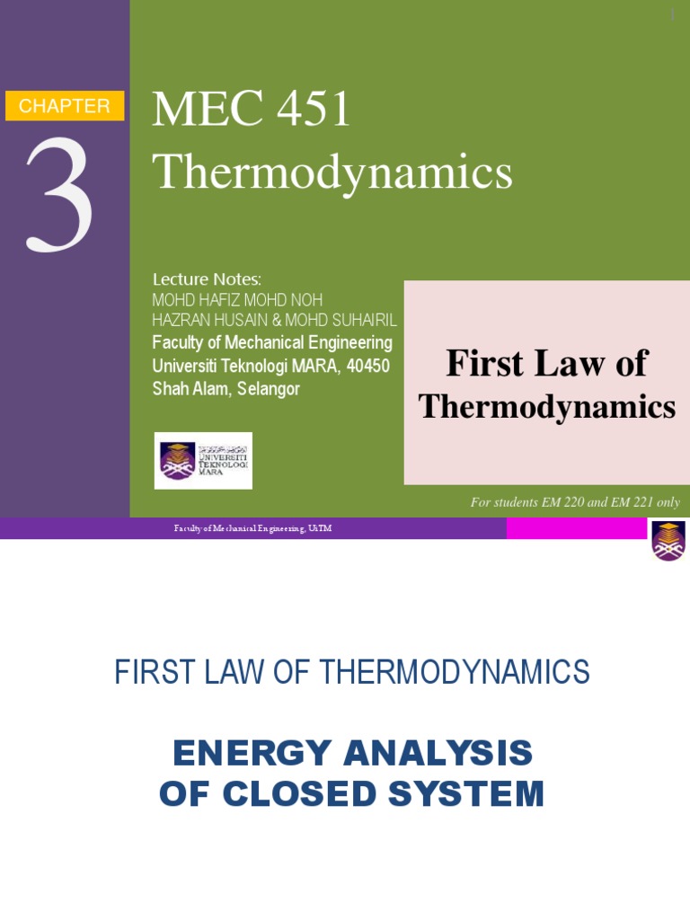 Chap3firstlawthermodynamics 130703012634 Phpapp02 | PDF | Heat | Fluid Dynamics