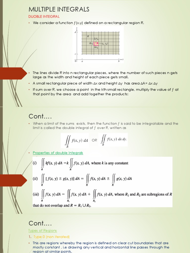 Multiple Integrals: Duoble Integral | PDF | Integral | Volume