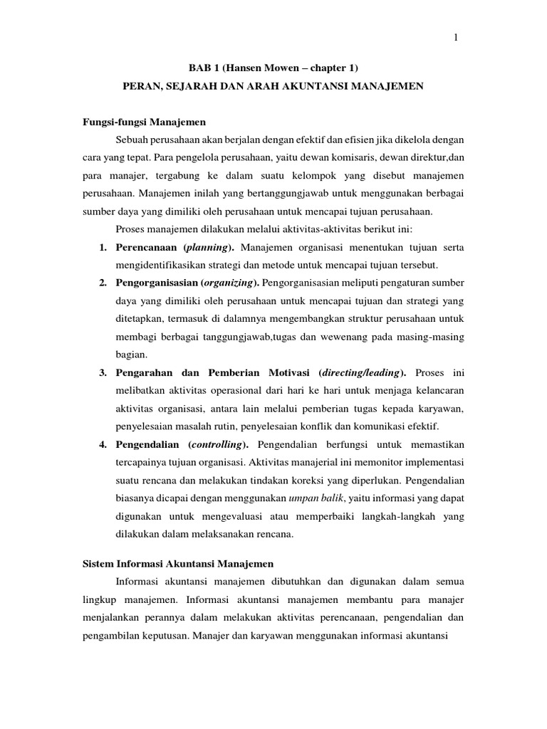 Rangkuman Akmen Sebelum Uts | PDF