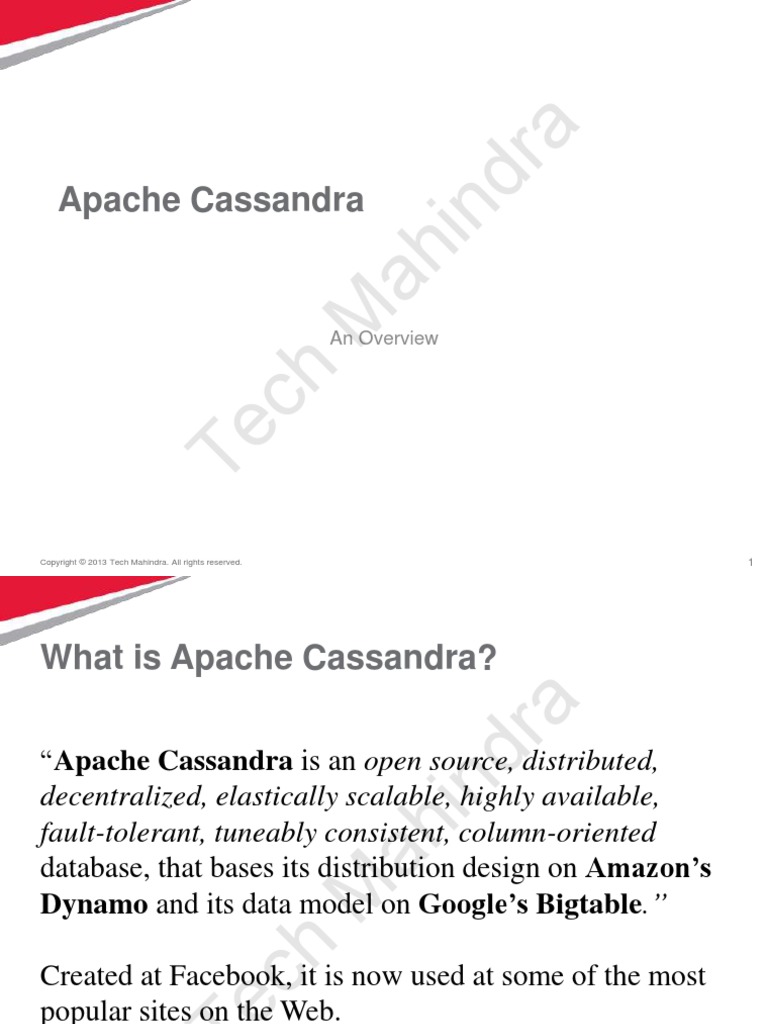 Ss1123 D2t Apache Cassandra Overview Pdf Pdf No Sql Database 3761