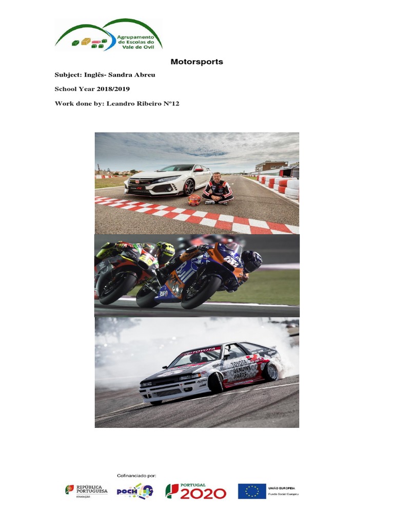 Types of Motorsports | PDF | Motorcycle Racing | Auto Racing