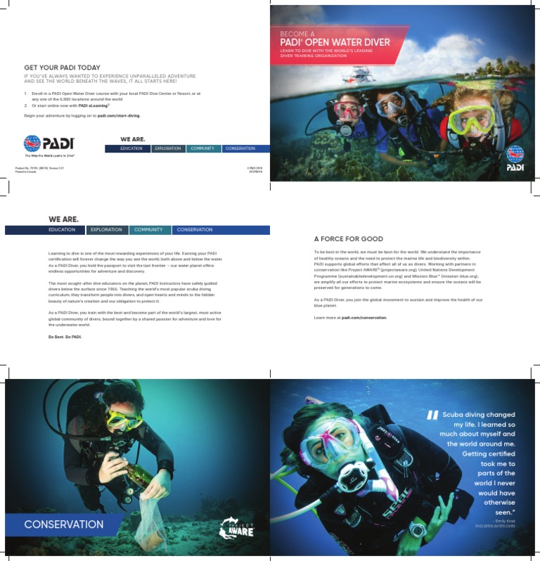 Padi Open Water Diver: Get Your Padi Today | PDF | Scuba Diving ...