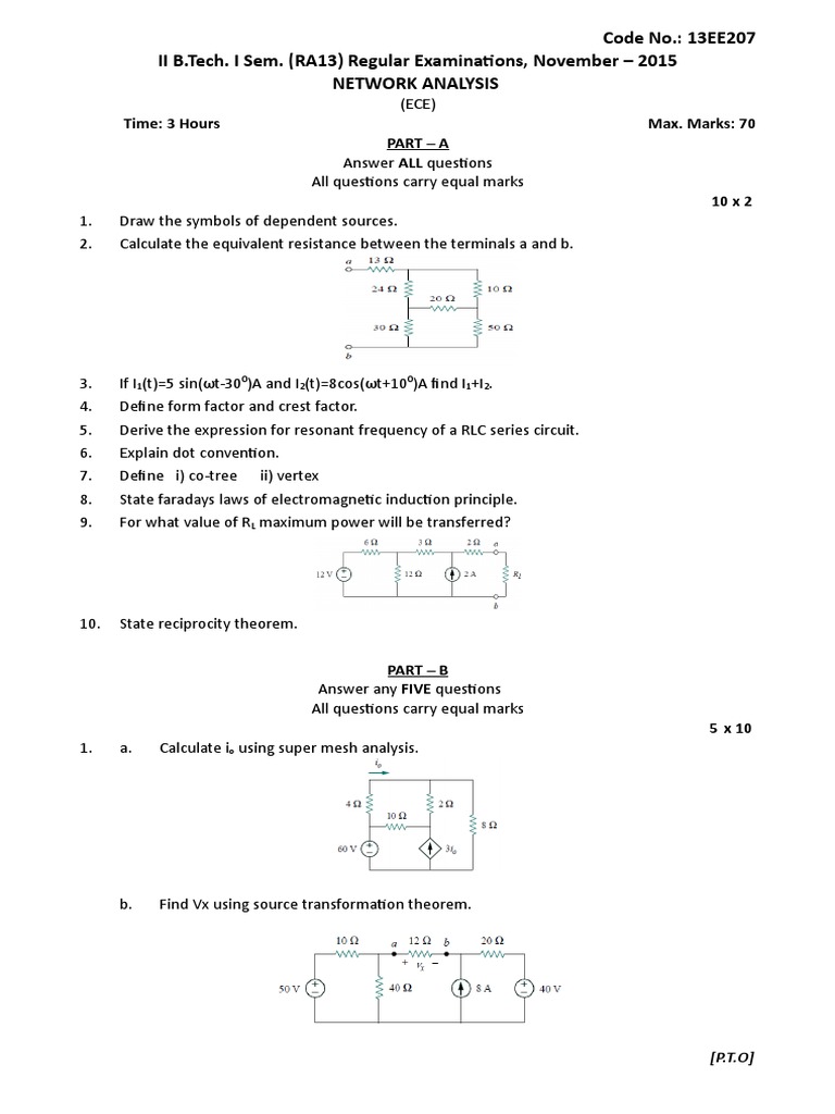 Network Analysis Paper | PDF | Inductance | Network Analysis ...