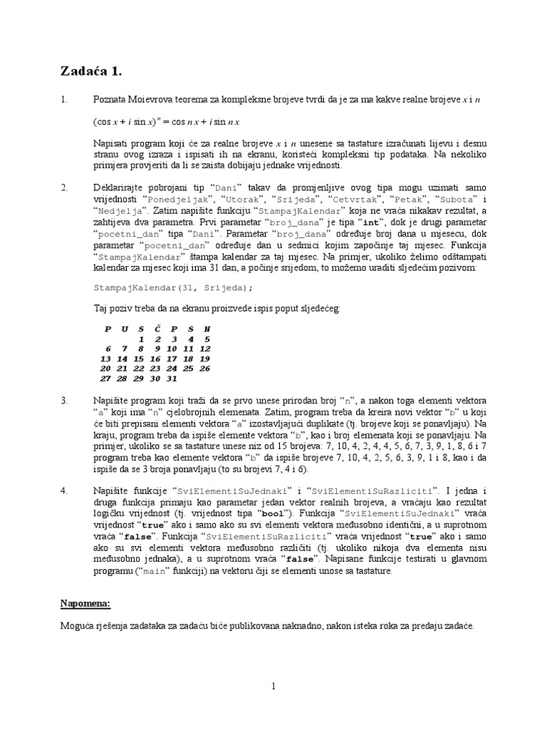 Domaca Zadaca 1 | PDF