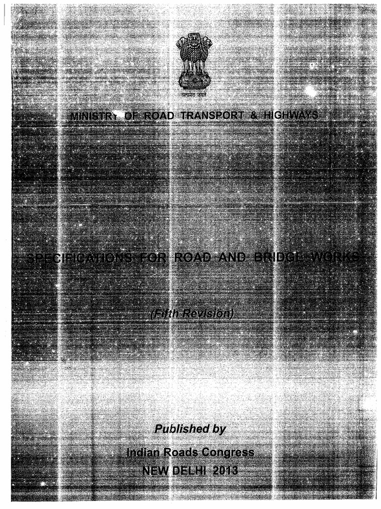 MORTH-Specification For Road & Bridge Works-5th Edn PDF | PDF | Road ...