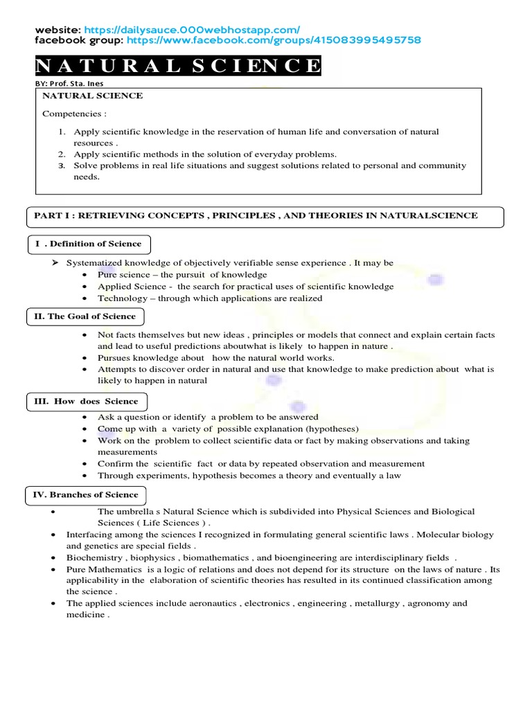 Overview of Natural Science Concepts | PDF | Atoms | Stars