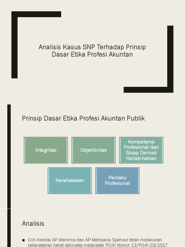 Analisis Kasus SNP Terhadap Prinsip Dasar Etika Profesi | PDF | Karier & Perkembangan | Bisnis