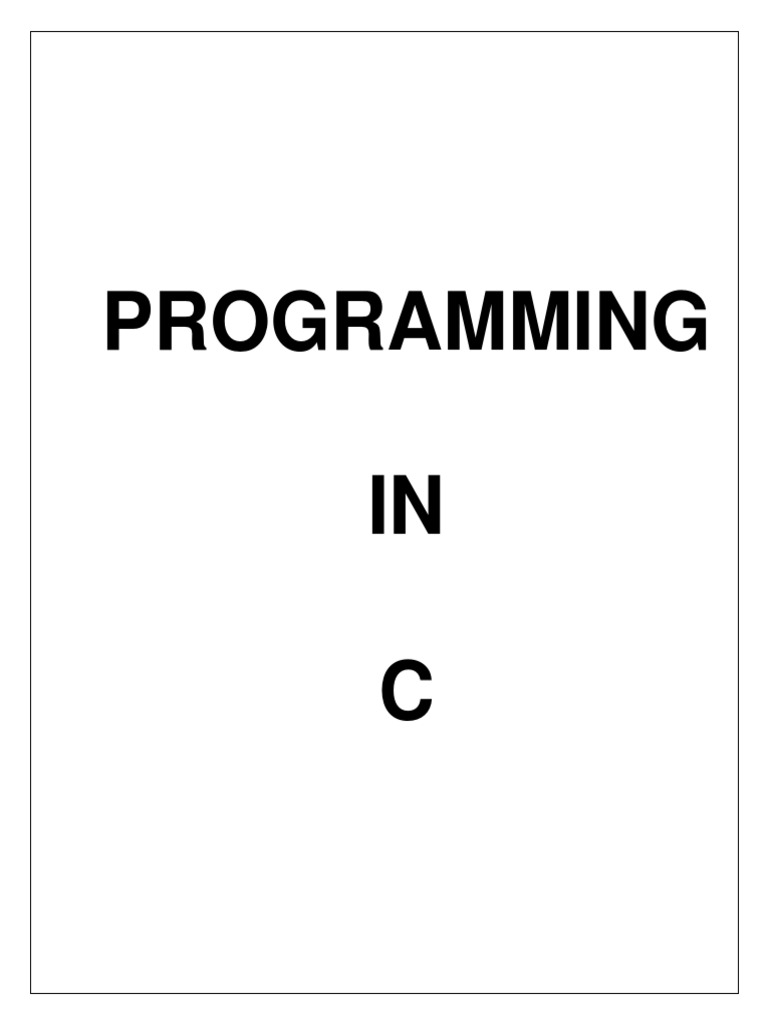 C Programming Pdf Array Data Structure C Programming Language