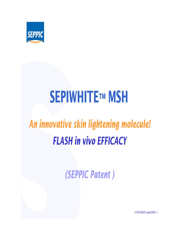 Sepiwhite MSH: Skin Lightening Efficacy | PDF | Biochemistry | Chemistry