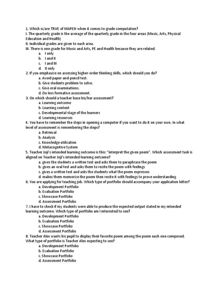 LET Questions | PDF | Educational Assessment | Metacognition