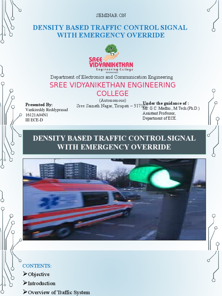 Density Based Traffic Control Signal With Emergeny Override | PDF | Traffic | Transmitter