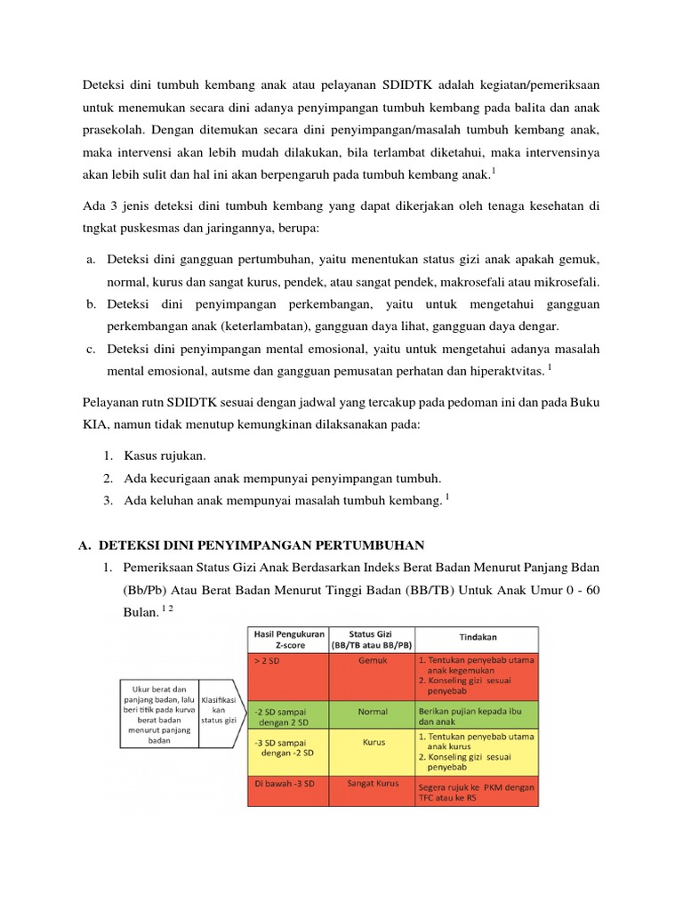 Kurva WHO Deteksi Dini Tumbuh Kembang Anak | PDF