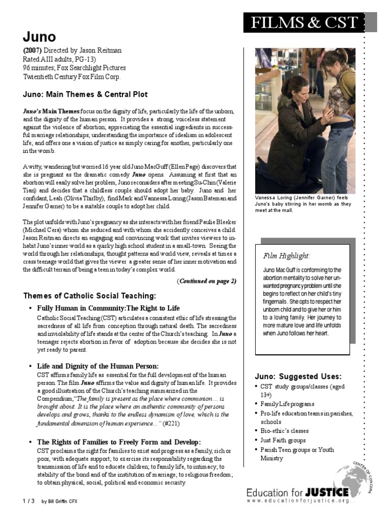 Films & CST: Juno: Main Themes & Central Plot | PDF | Social ...