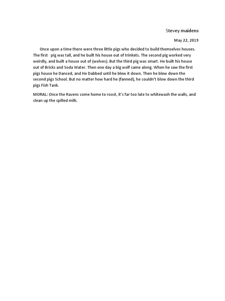 Mad Libs - Three Little Pigs | PDF