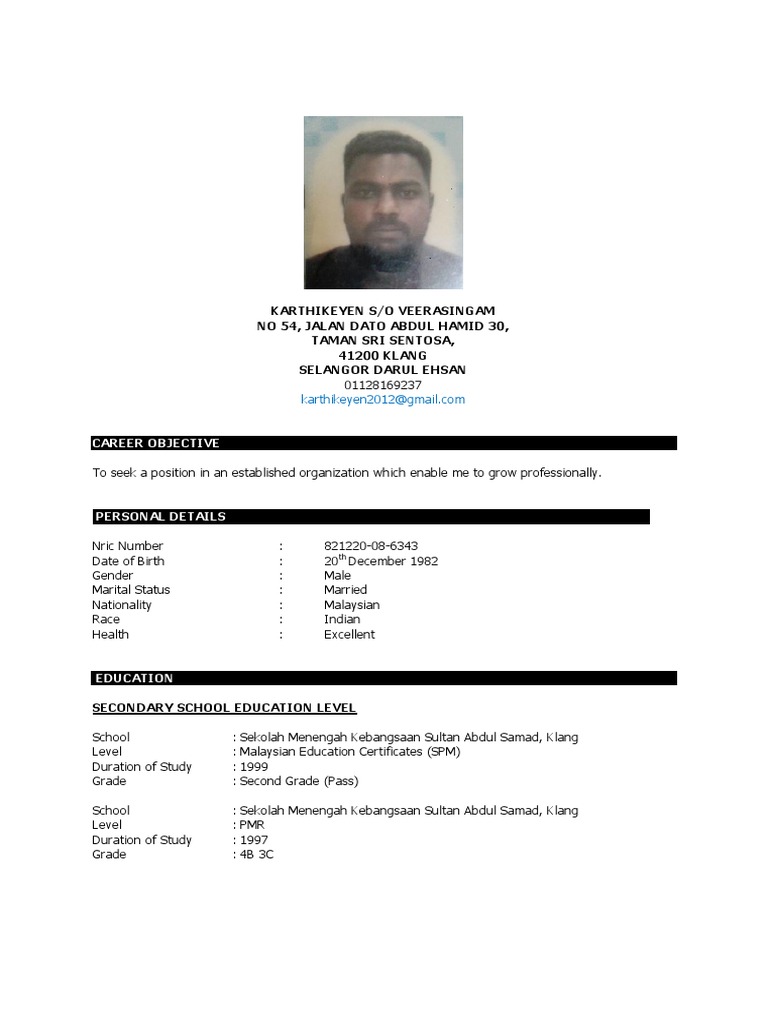 KARTHIK RESUME - Docx 2018 PDF | PDF | Malaysia