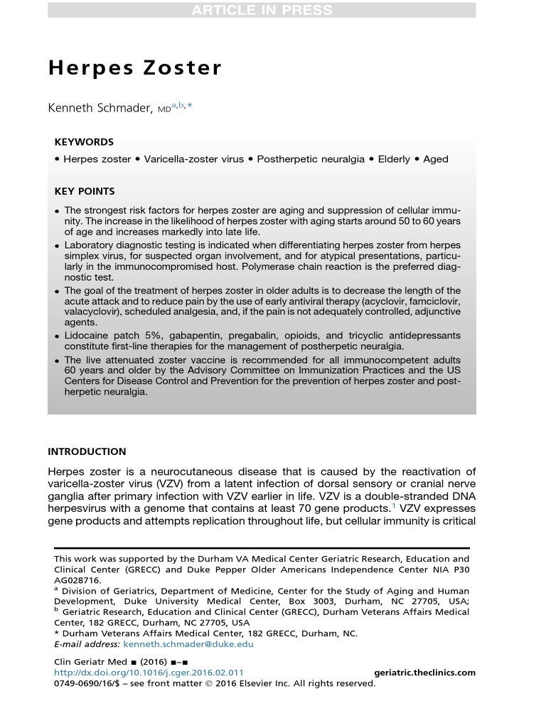 Herpes Zoster | PDF | Herpes Simplex | Analgesic