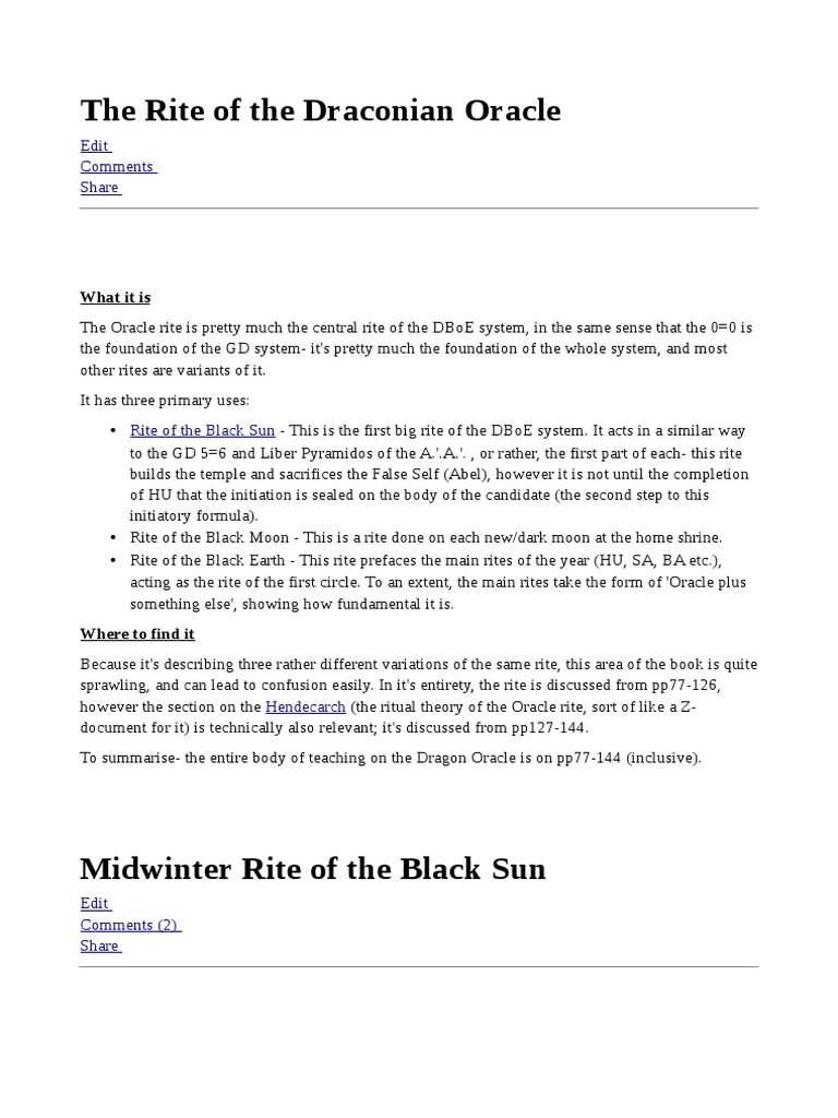 The Rite of The Draconian Oracle: Edit Comments Share | Download Free ...