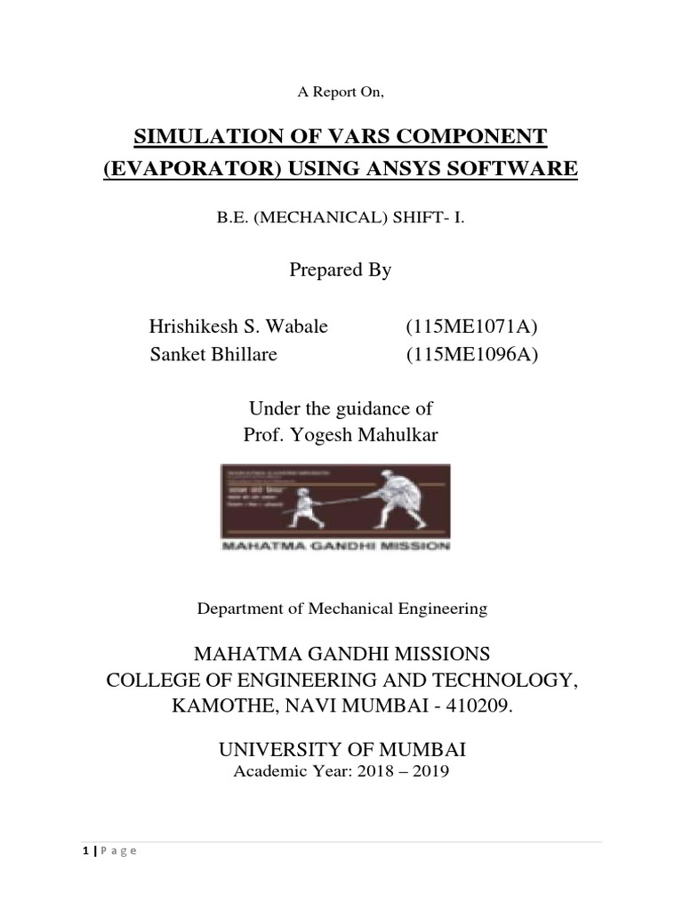 Simulation of Vars Component (Evaporator) Using Ansys Software | PDF ...