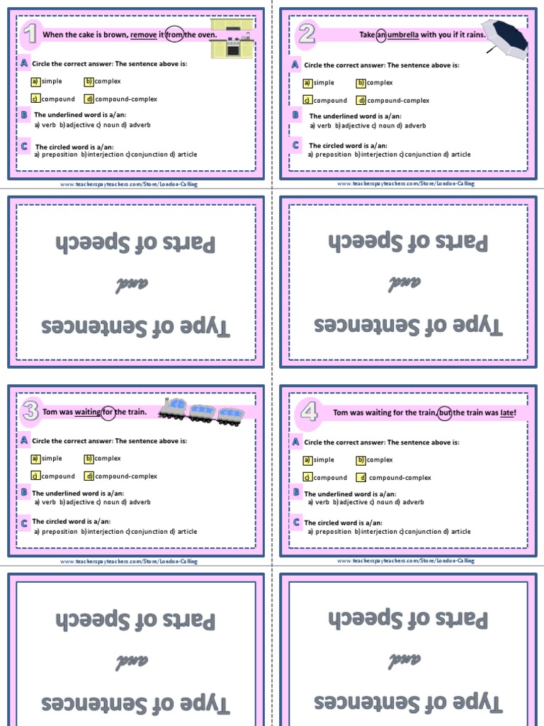 Task Cards | PDF | Adverb | Preposition And Postposition