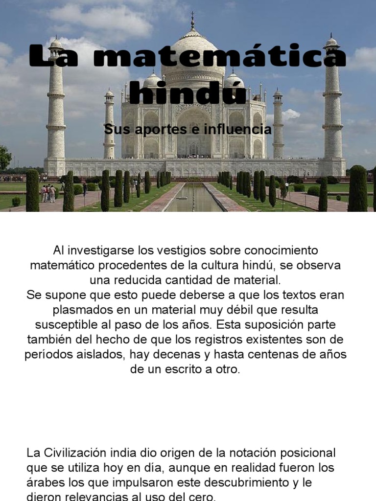 La Matematica Hindu | PDF | Números | Álgebra