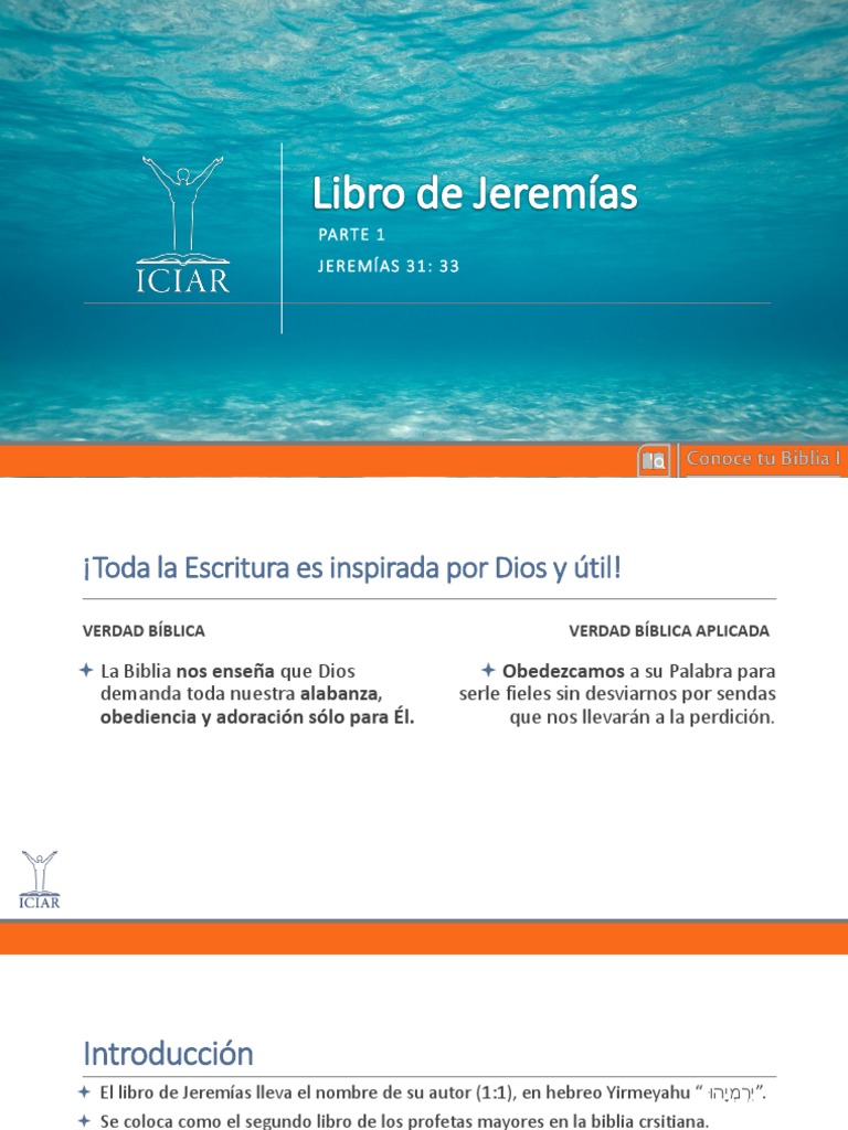 Propósito y Mensaje del Libro de Jeremías | PDF | Jeremías | Judios