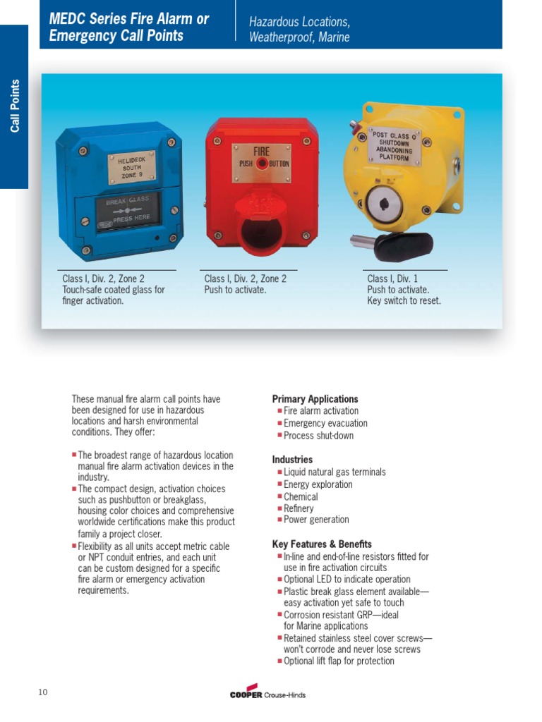 MEDC Hazardous Area Call Points | PDF | Electricity | Building Engineering