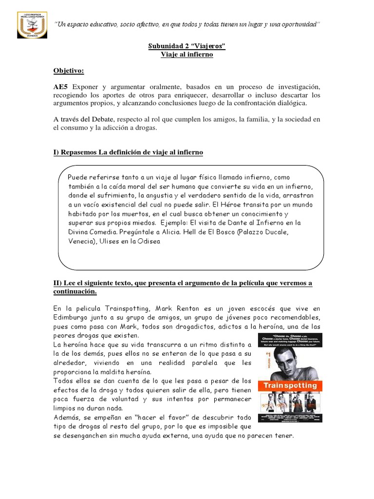 Debate sobre "Trainspotting" y adicción | PDF | Science | Ciencia ...